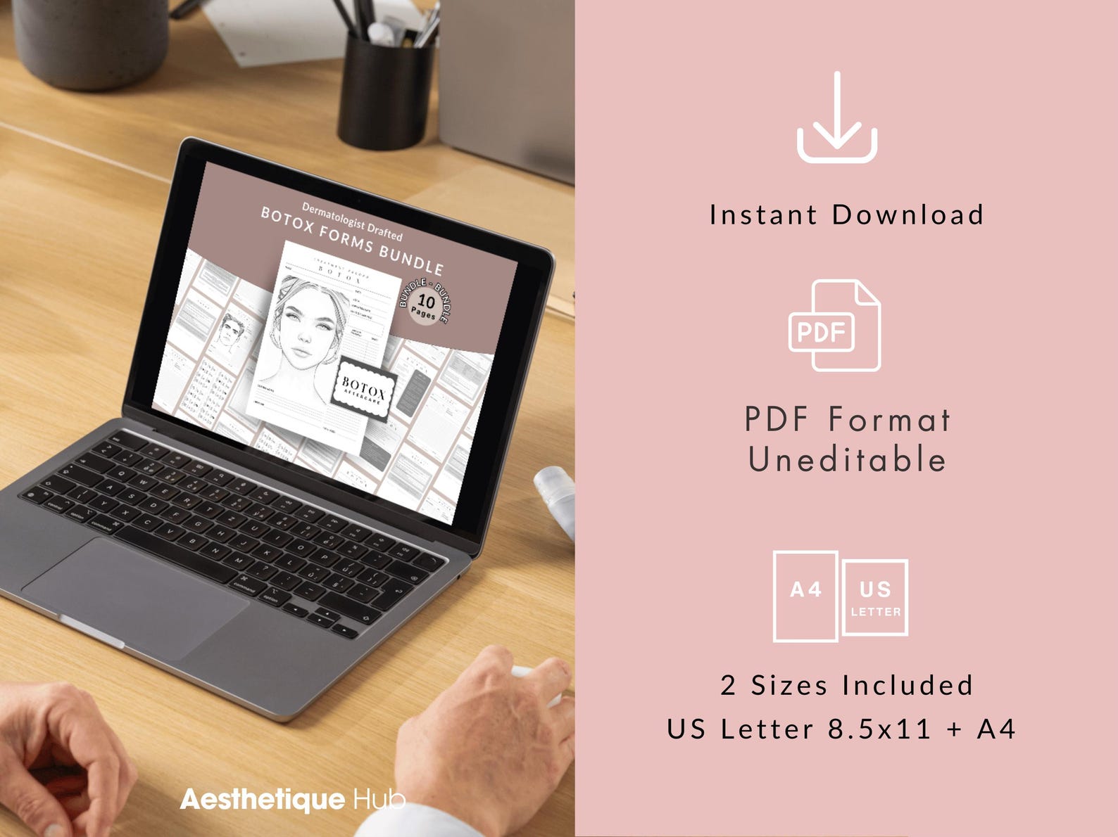 Botox Template Form Bundle, Aesthetic Consent & Intake Form With Face ...