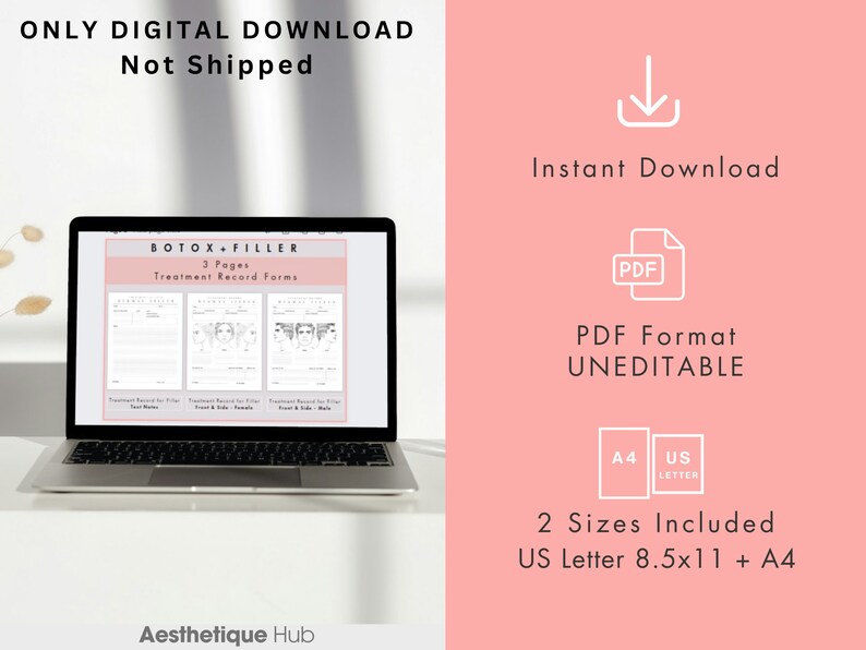 Dermal Filler Treatment Record Form, Nurse Injector Medspa Bundle ...