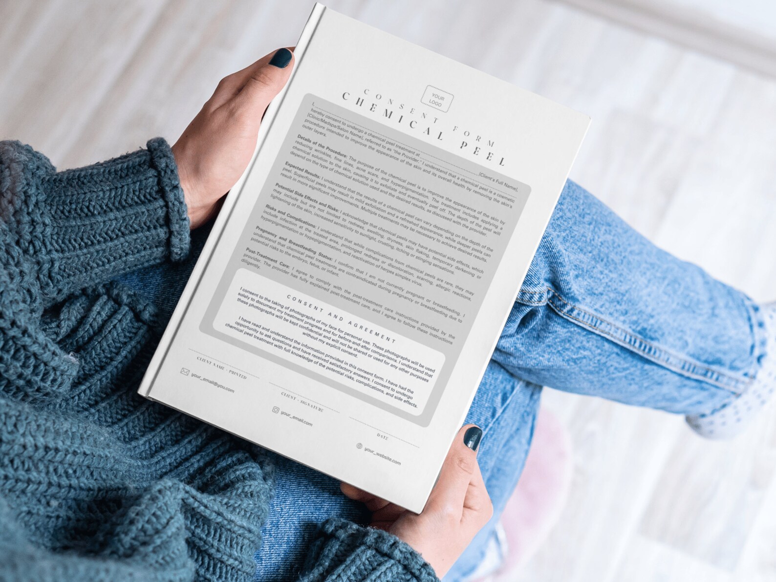 Editable Chemical Peel Consent Form Canva Template, Med Spa Waiver ...