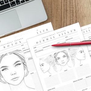 Botox and Dermal Filler Patient Treatment Record Form Bundle ...