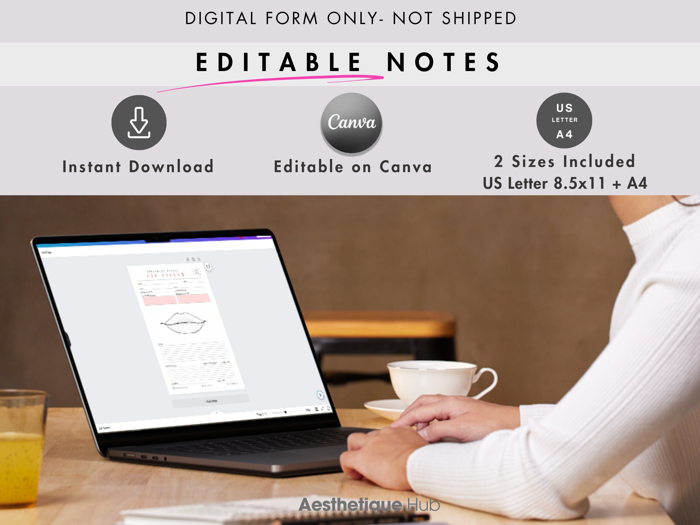 Lip Filler Client Treatment Record Form, Nurse Injector Lipfiller ...