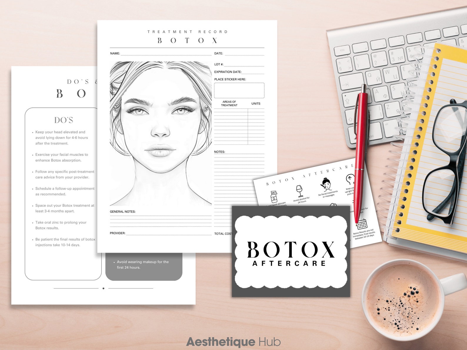 Botox Template Form Bundle Botox Consent Form Aesthetic Botox Face ...