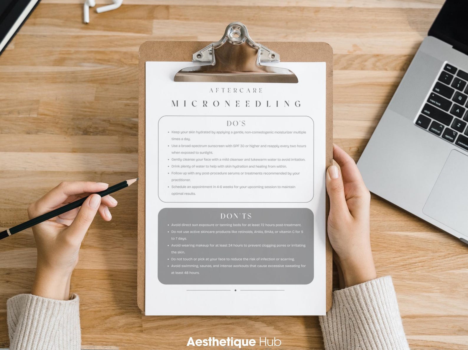 Microneedling Aftercare Instructions Client Form, Dermapen Nurse ...