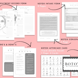 Botox Forms Template Bundle Aesthetic Consultation Consent Form Botox ...