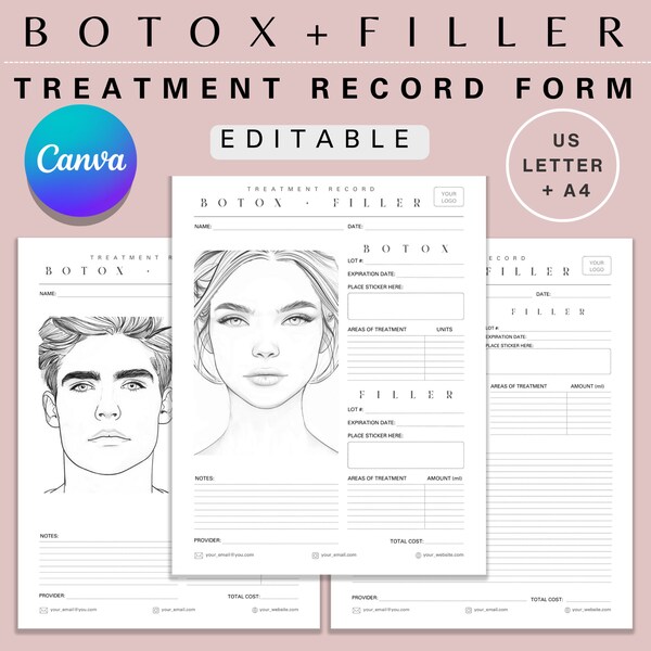 Injectable Face Chart - Etsy