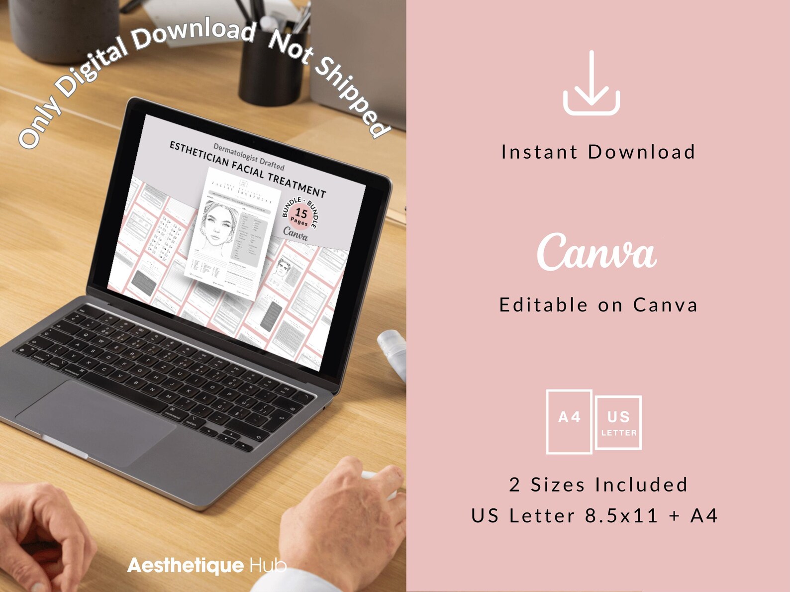 Esthetician Facial Form Bundle, Facial Consent Waiver Form, Editable ...