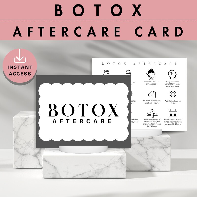 Botox Aftercare Cards - Etsy