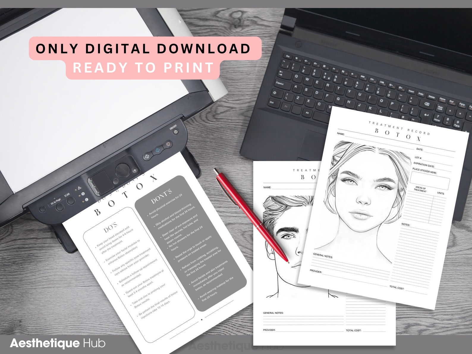 Botox Forms Template Bundle Aesthetic Consultation Consent Form Botox ...