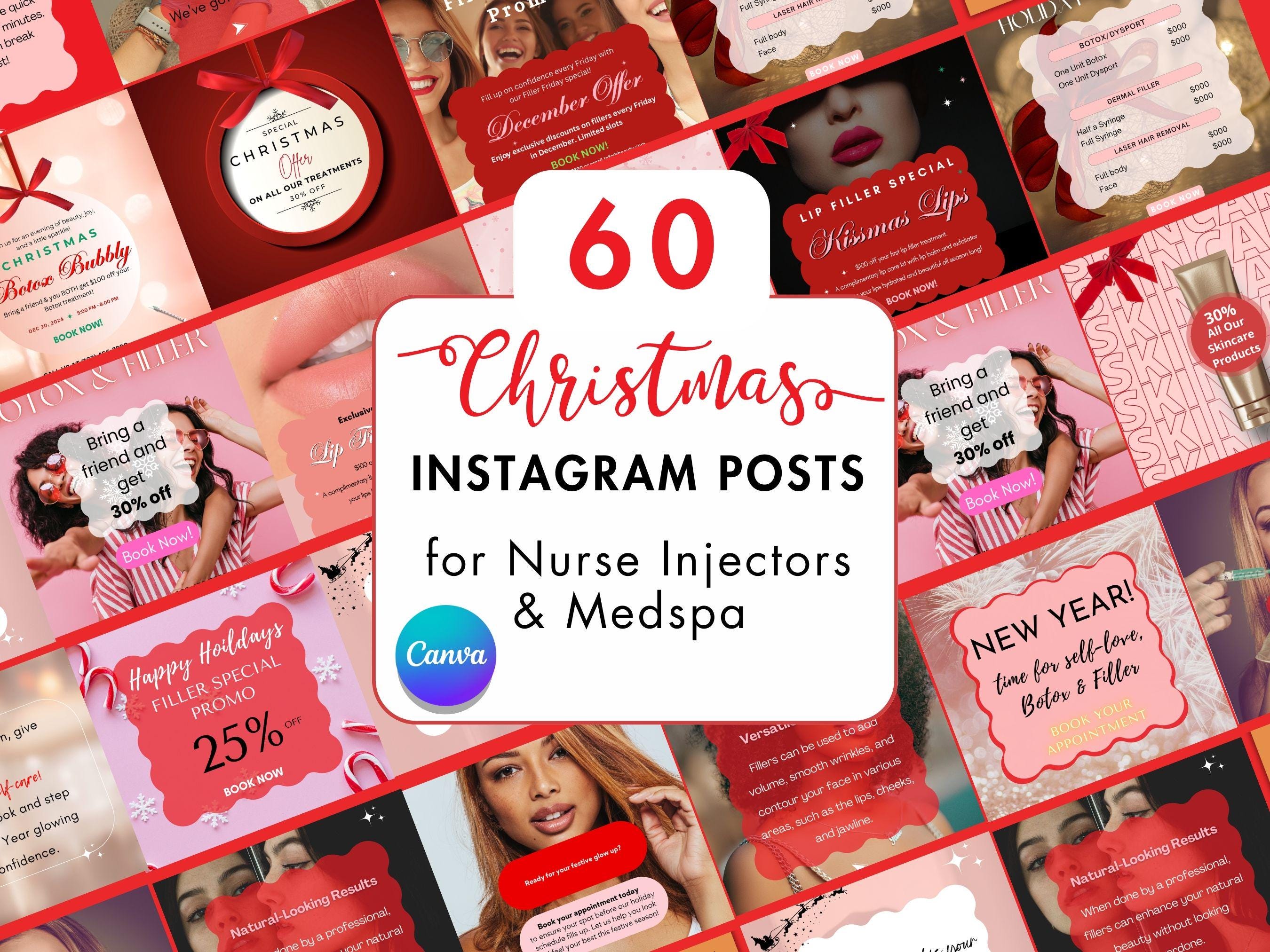 60 Nurse Injector Christmas Instagram Posts, Holidays Medspa Social ...