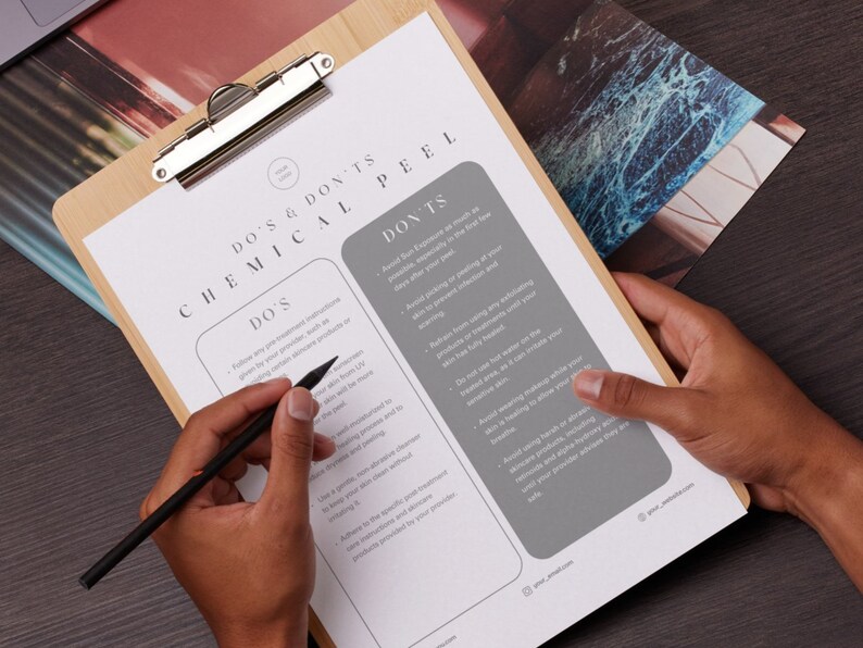 Editable Chemical Peel Aftercare Instructions Canva Template ...
