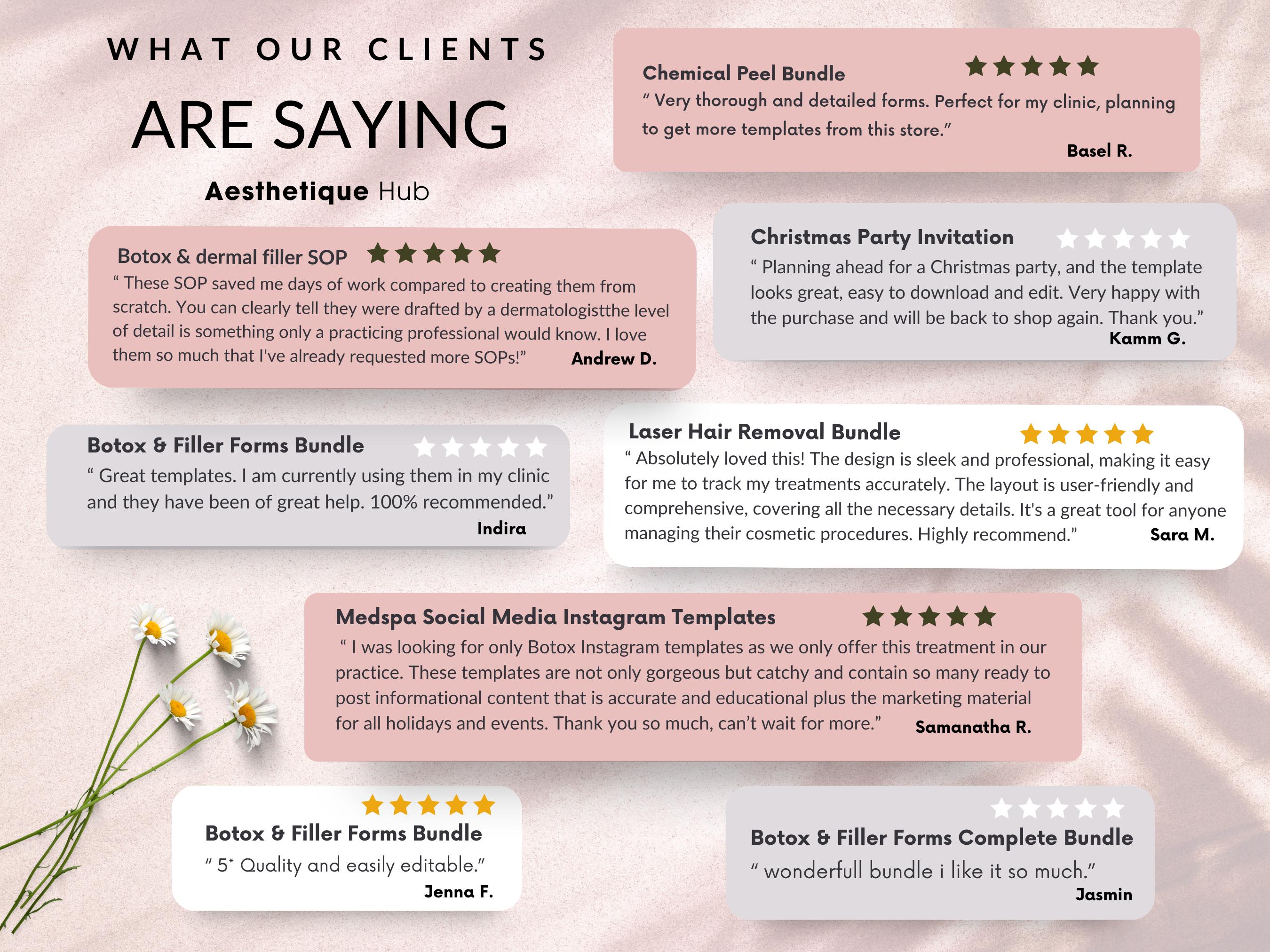 Editable Botox + Dermal Filler Treatment Record Forms, Nurse Injector ...