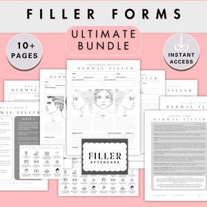 Filler Injection Forms Template Bundle Filler Intake Consent Printable ...