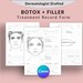 Editable Botox + Dermal Filler Treatment Record Forms, Nurse Injector ...
