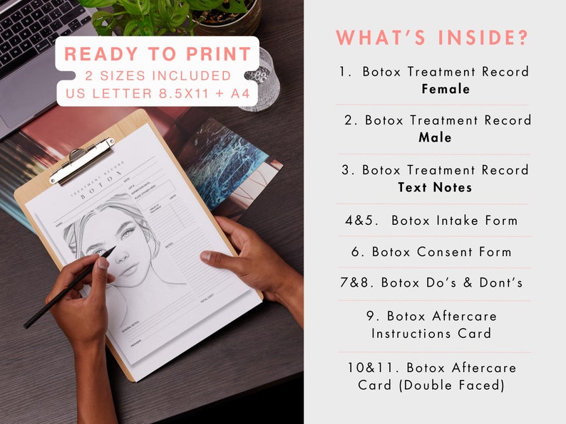 Botox Forms Template Bundle Aesthetic Consultation Consent Form Botox ...