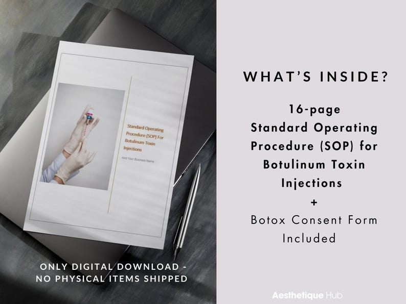 Standard Operating Procedure SOP Botulinum Toxin, Nurse Injector Botox ...