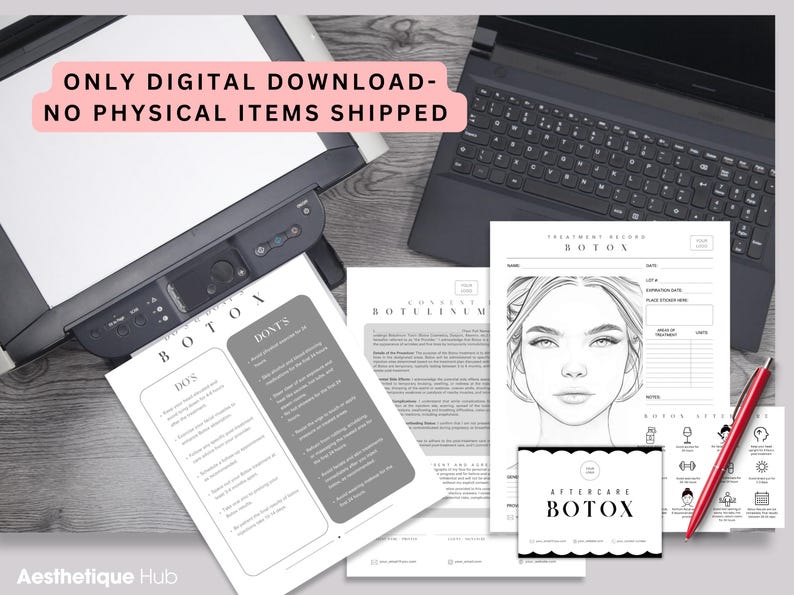 Editable Botox Treatment Form Bundle, Neurotoxin Client Consent Intake Record, Aesthetic Nurse ...