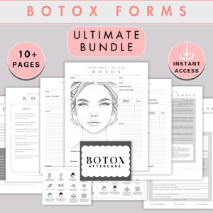 Botox Forms Template Bundle Aesthetic Consultation Consent Form Botox ...