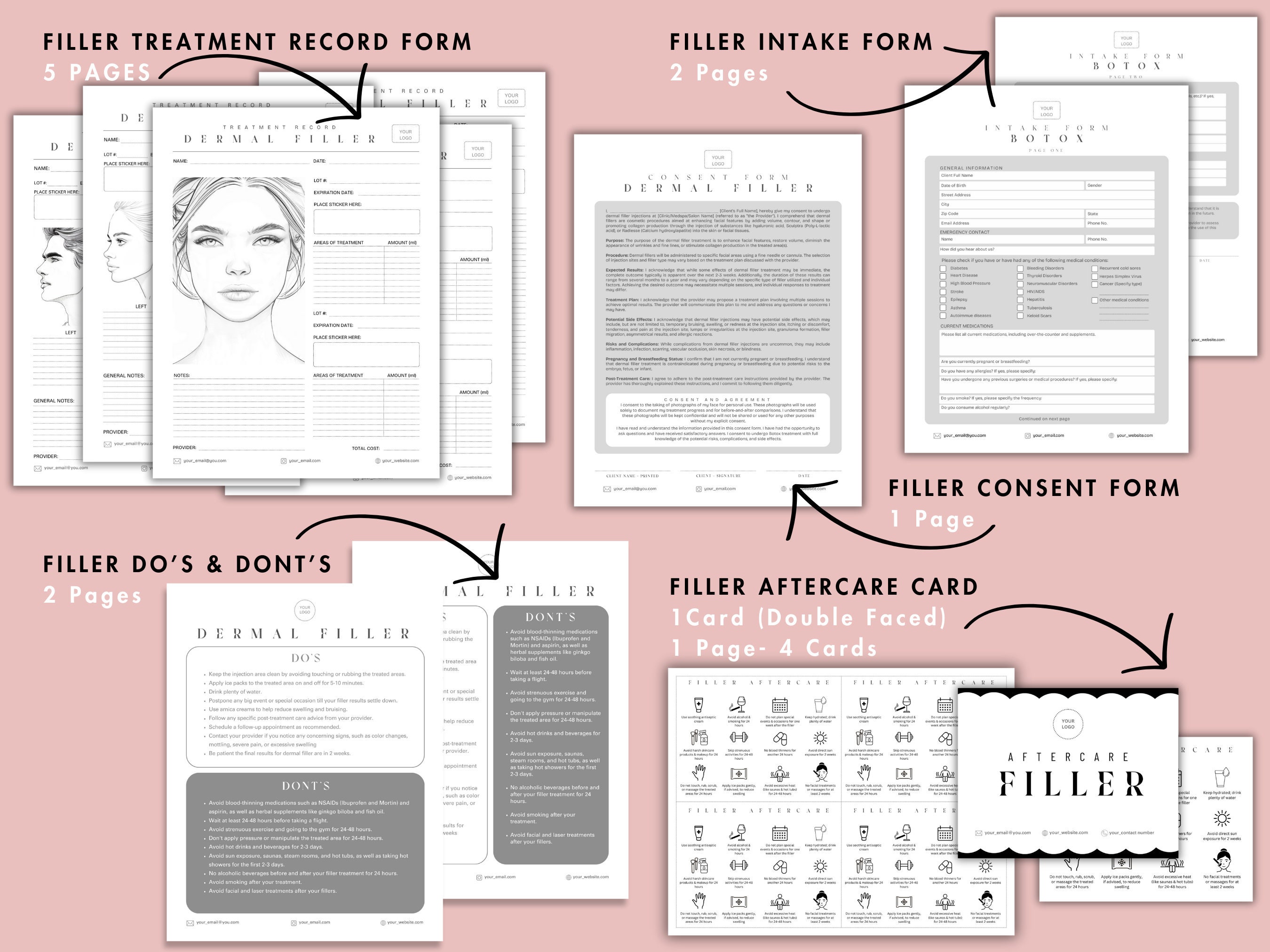 Editable Filler Bundle Canva Template Filler Informed Consent Nurse ...