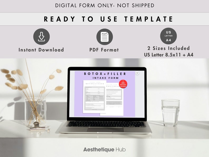 Botox and Filler Intake Form Template Aesthetic Injection Client Record ...