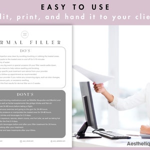 Editable Lip Filler Aftercare Instructions Sheet, Printable Aesthetic ...