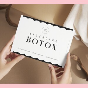 Botox Aftercare Card Template, Client Injectable After Care ...