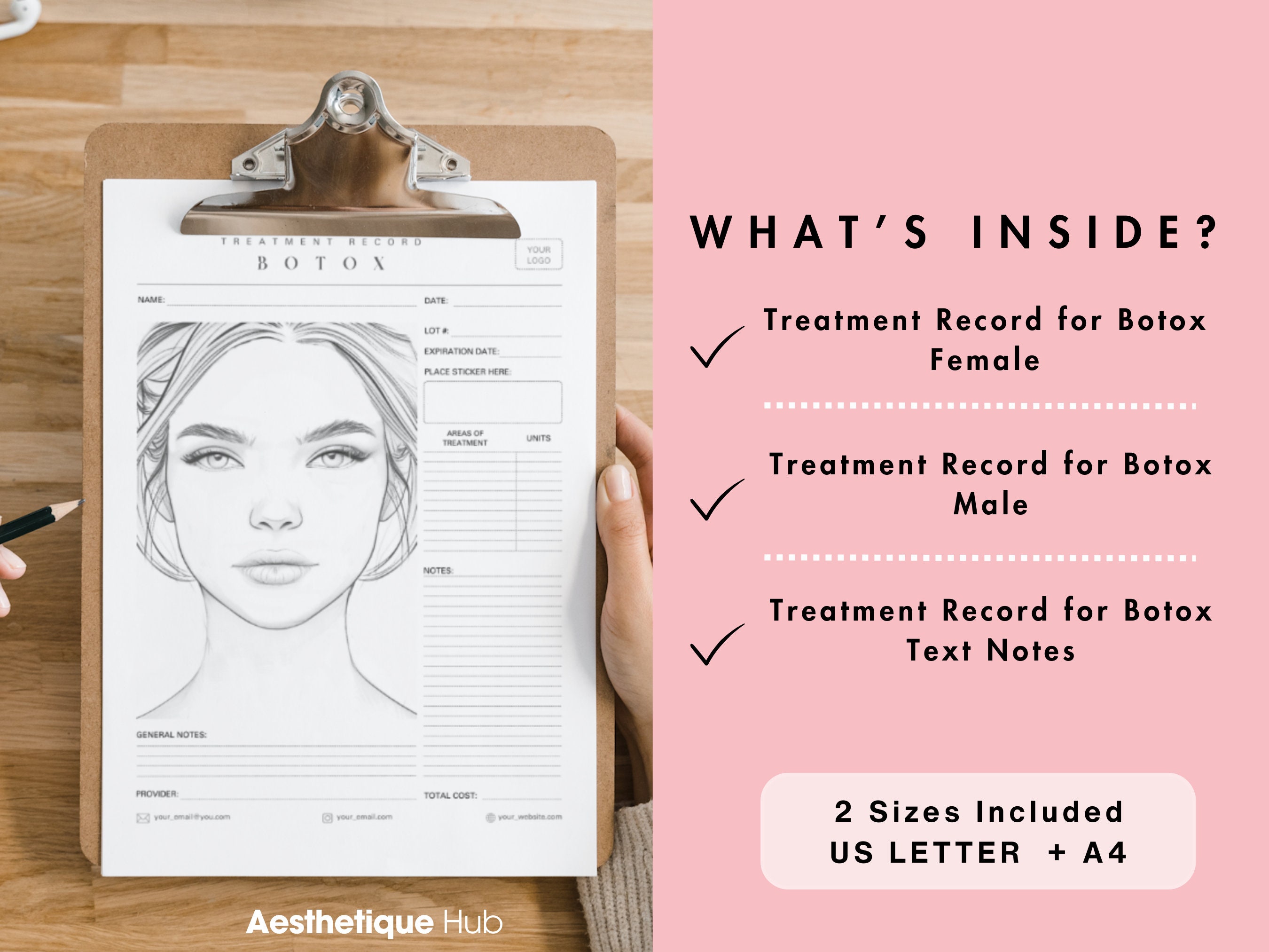 Editable Botox Template Client Notes Form Nurse Injector Neurotoxin ...