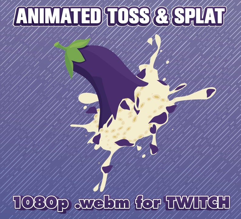 Animated Eggplant Toss & Splat | Transparent WEBM of an Eggplant Throw ...