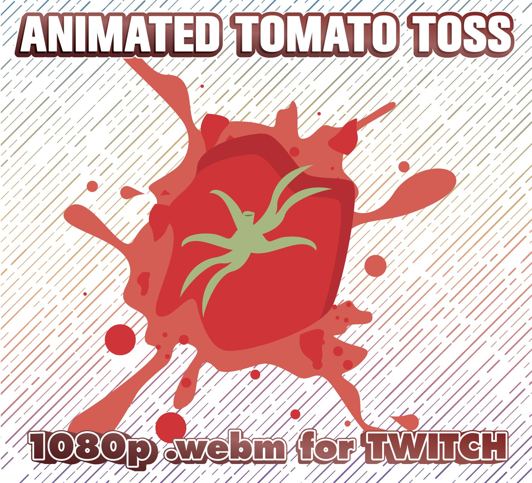 Animated Tomato Toss & Splat | Transparent WEBM of a Tomato Throw and ...