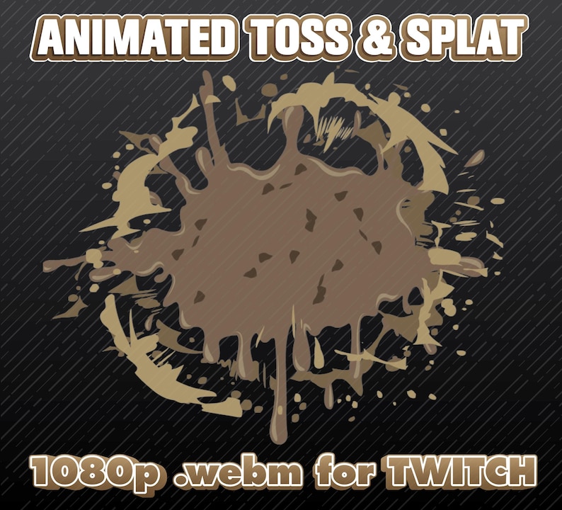 Animated Dirt Toss & Splat | Transparent WEBM of Dirt or Mud Throw and ...