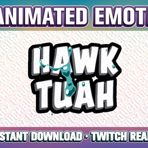 HAWK TUAH - Animated Text Emote for Twitch and Discord - Etsy