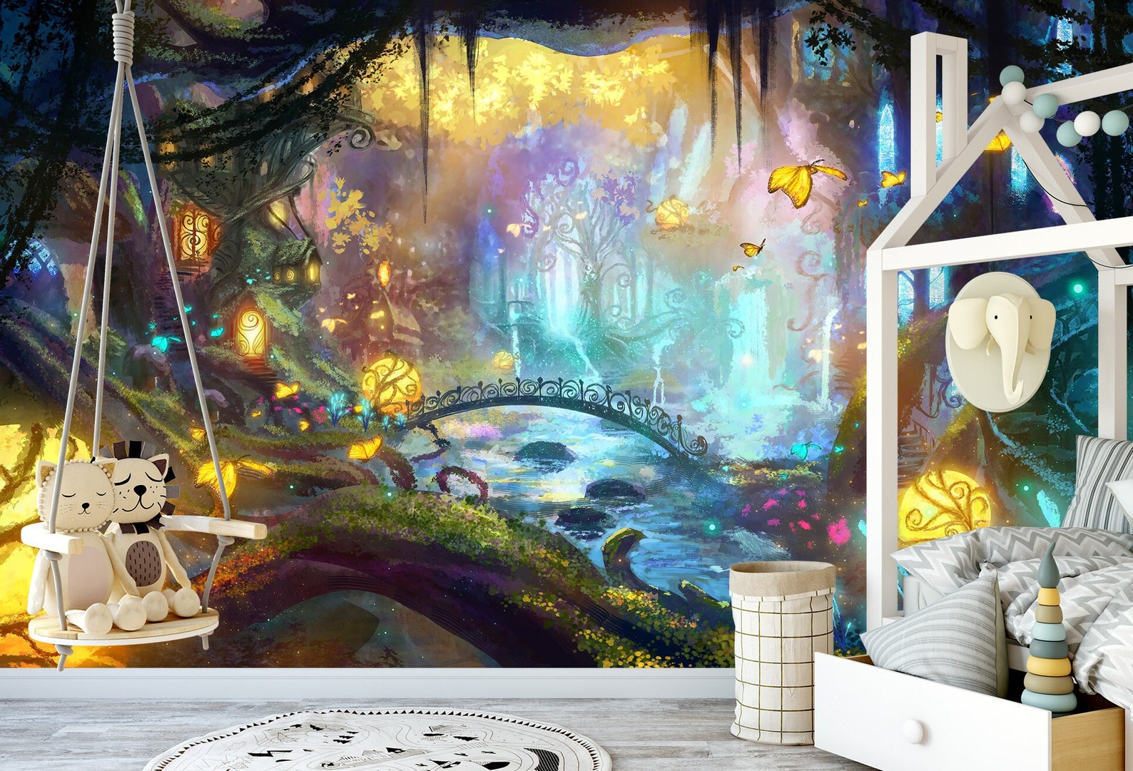 Whimsical Treehouse Retreat Enchanting Forest Hideaway Glowing ...