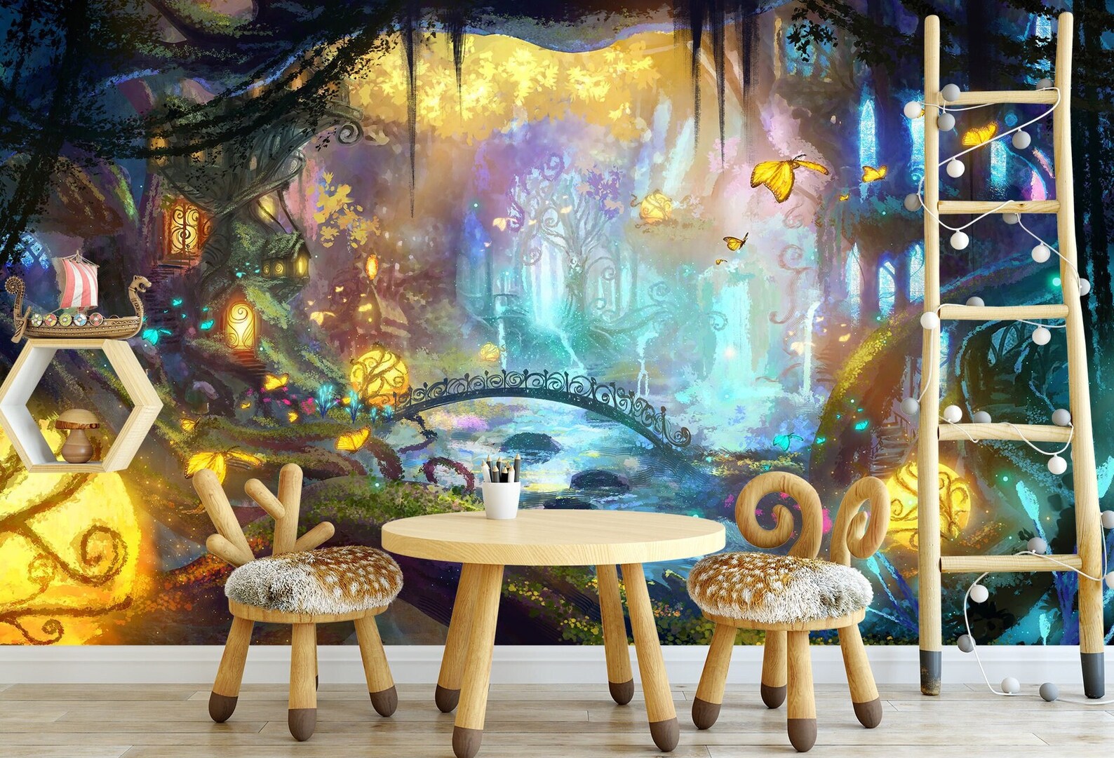 Whimsical Treehouse Retreat Enchanting Forest Hideaway Glowing ...