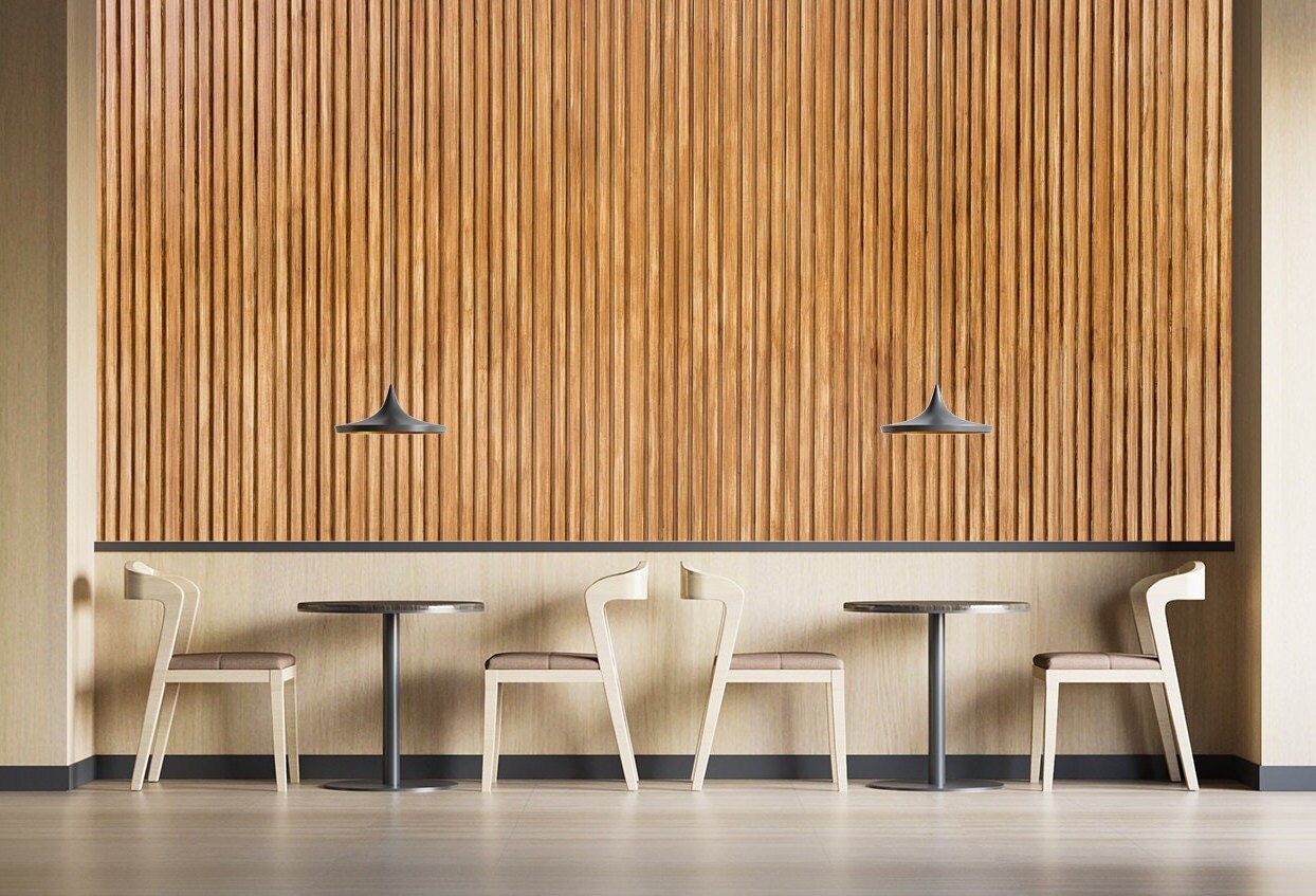 Oak Timber Slat Wallpaper Authentic Woodgrain Effect Easy Application ...