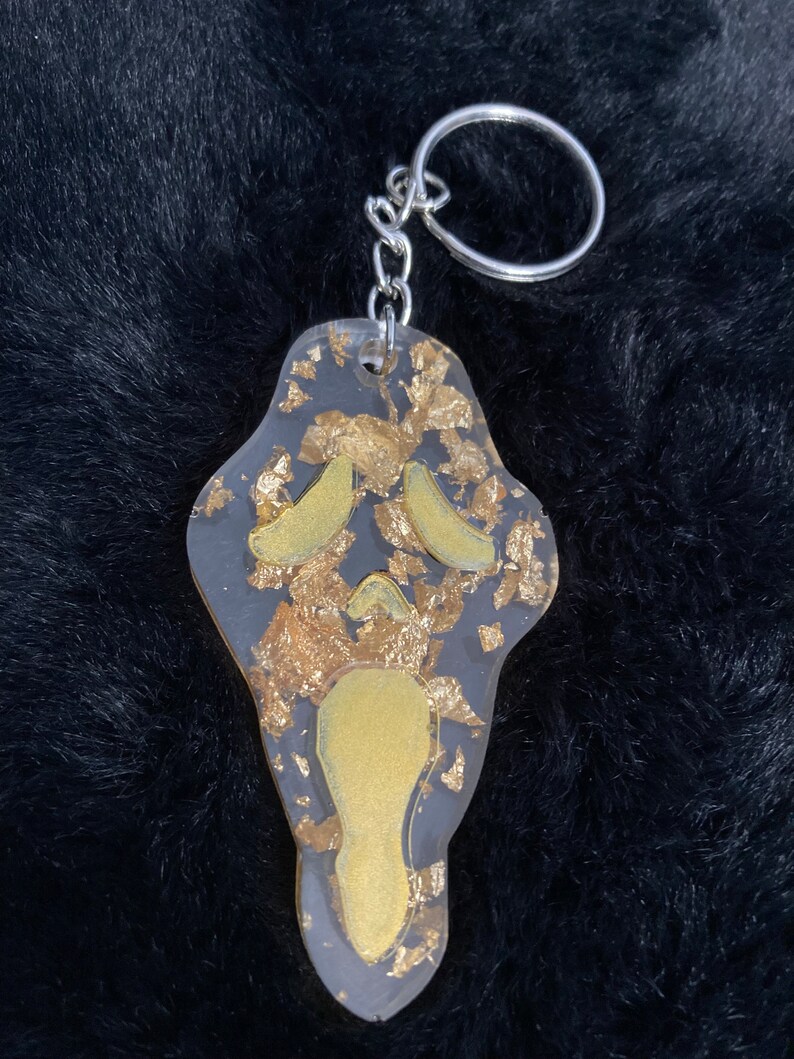 What’s Your Favourite Scary Movie? Cute Ghostface Gold Flake Resin ...