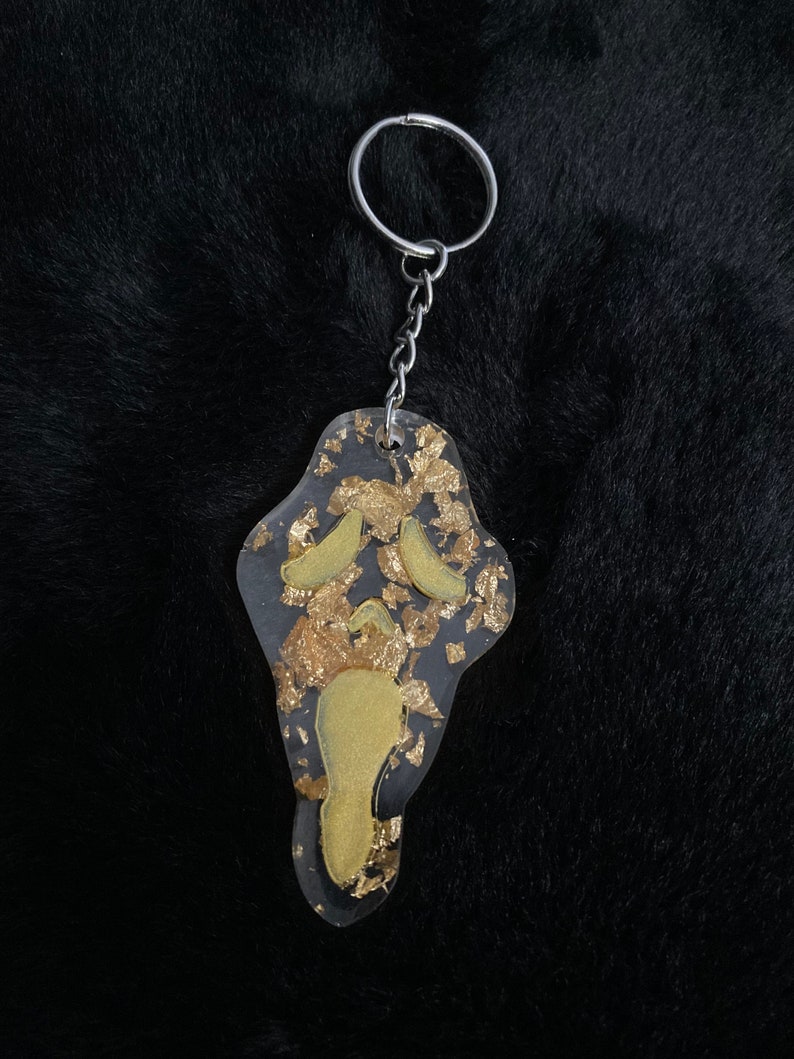 What’s Your Favourite Scary Movie? Cute Ghostface Gold Flake Resin ...