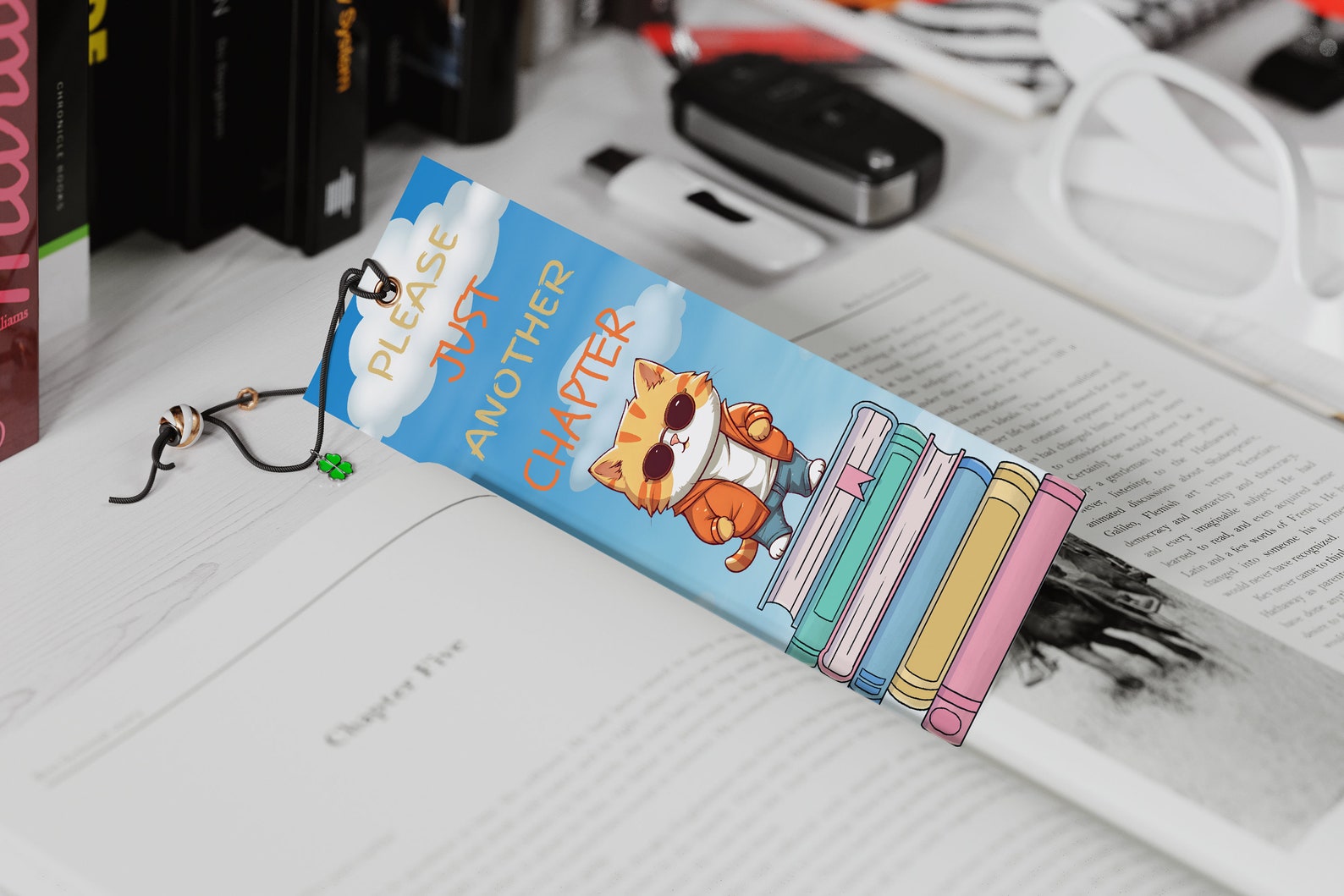 Stacked Books Cats Printable Bookmarks for Book Lovers, Just Another ...