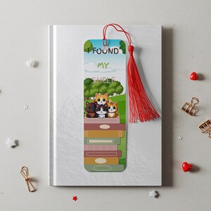 Stacked Books Cats Printable Bookmarks for Book Lovers, Just Another ...