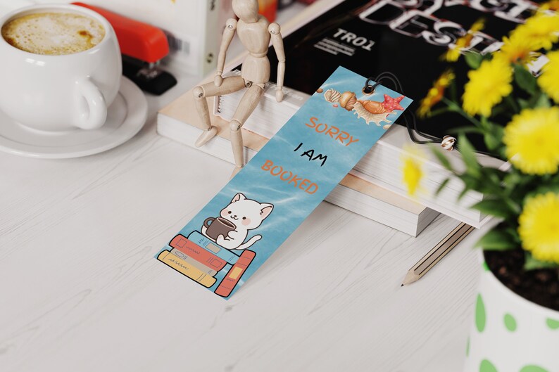 Stacked Books Cats Printable Bookmarks for Book Lovers, Just Another ...