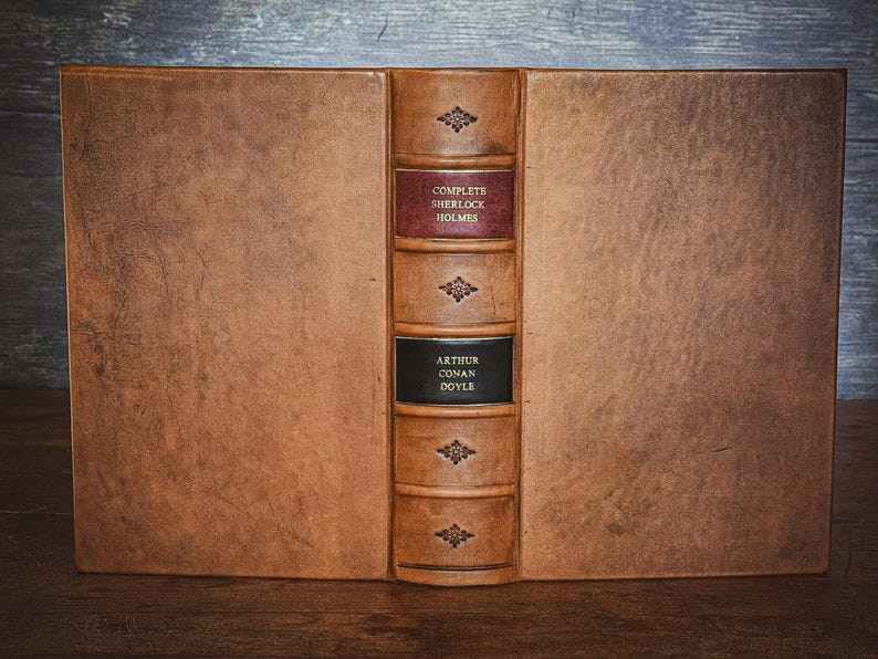 Sherlock Holmes – Handcrafted Leather-bound, Antique Edition, Handmade ...