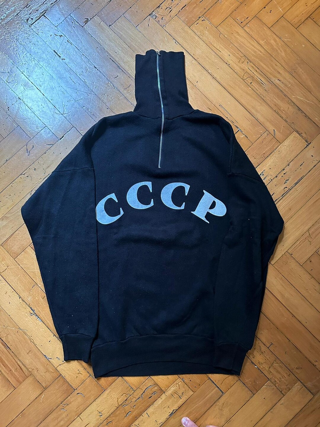 CCCP Fedeli Alla Linea Italian Rockband Black Cotton Zipped Turtleneck ...