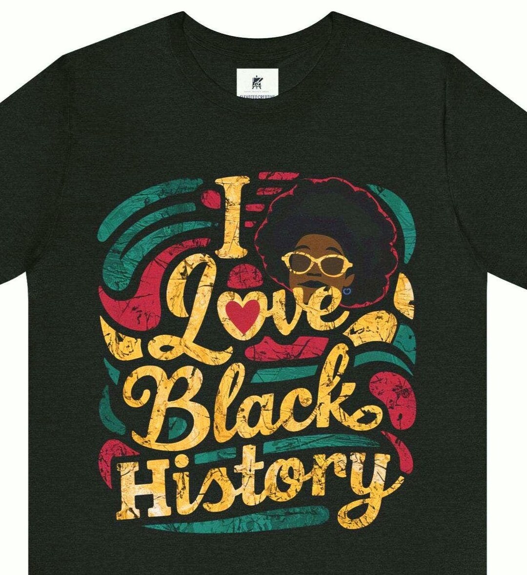 New African American I Love Black History Teacher Shirt, Black History ...