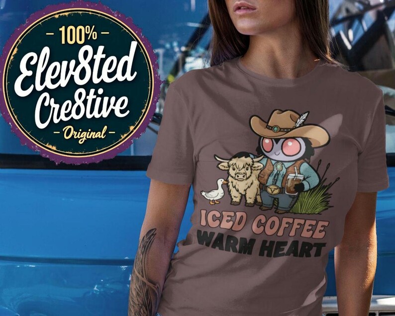 Mothman Iced Coffee T-shirt | Cryptid Western Folklore Tee - Etsy