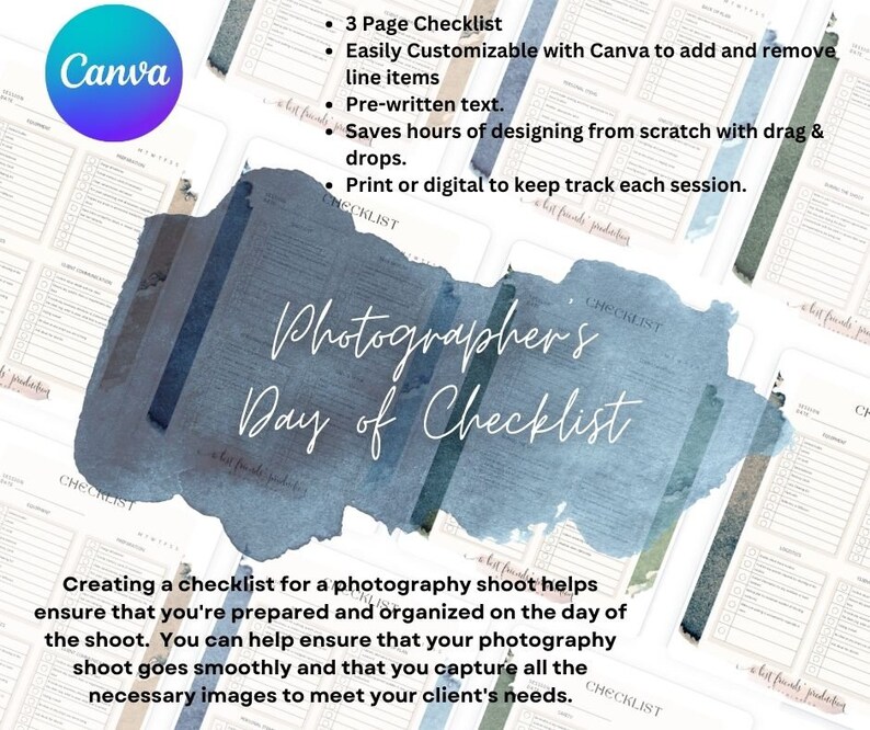 Editable CANVA Style Guide Template- Photographers - Etsy