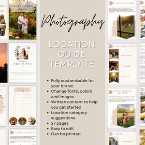 Editable Client Location Guide Template for Photographers - Etsy
