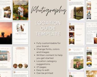 Location Guide Template for Photographers - Etsy