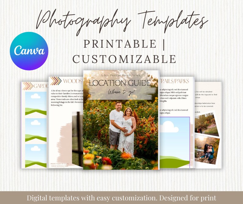 Editable Client Location Guide Template for Photographers - Etsy