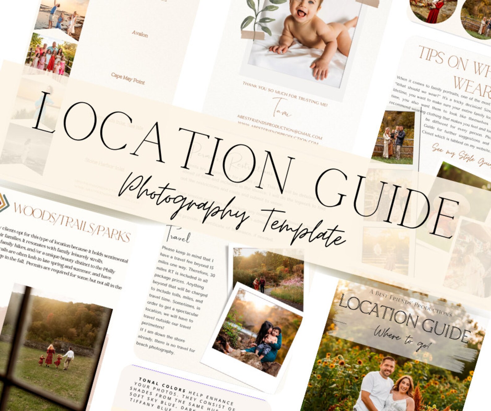 Editable Client Location Guide Template for Photographers - Etsy