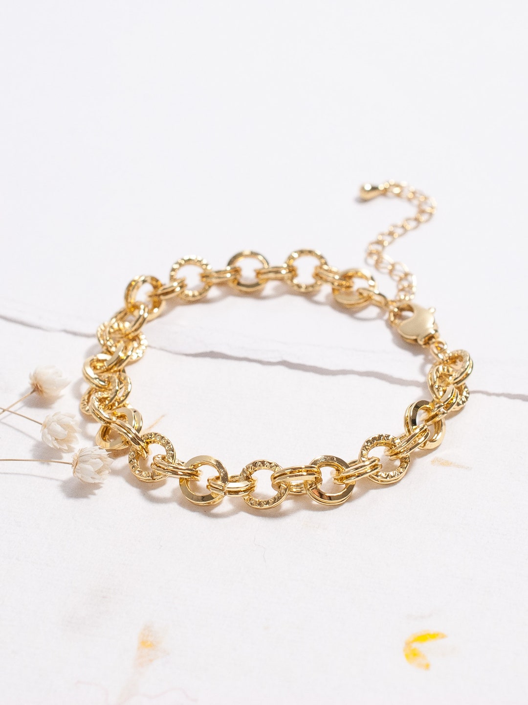 Gold Filled Rolo Anklet, Gold Chain Anklet | Gold Chunky Anklet ...