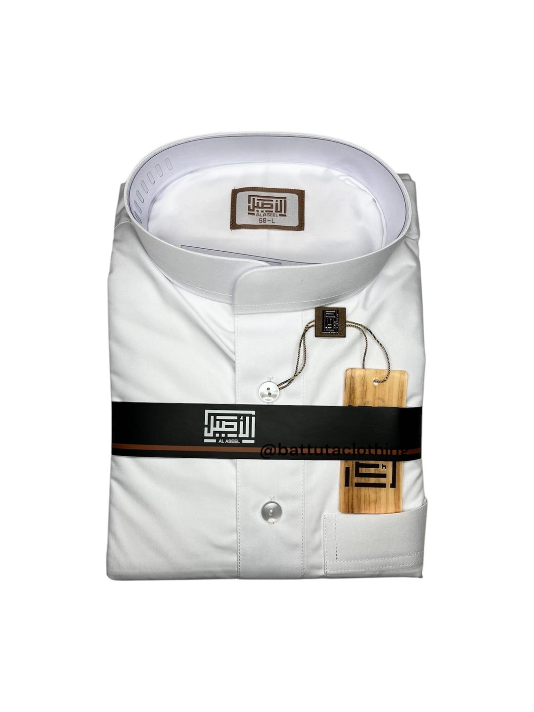 Mens Saudi Thobe Al-aseel White Kandura/dishdashah/jubbah/kamiss/qamees ...