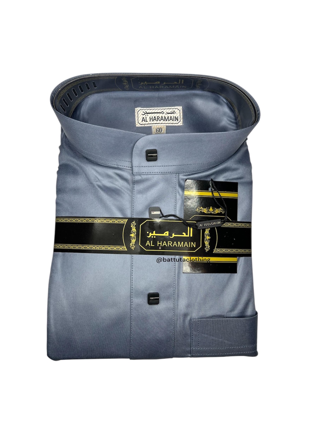Mens Saudi Thobe Al-haramain Light Blue/grey Kandura/dishdashah/jubbah ...